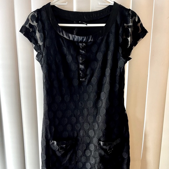 Enfocus Studio | Dresses | En Focus Studio Black Polka Dot Lace Dress ...